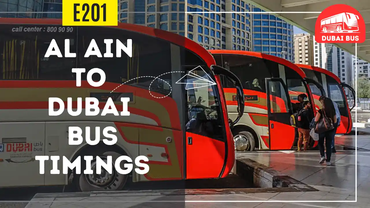 E201 Al Ain To Dubai Bus Timing, Fare, Route, Stops etc..